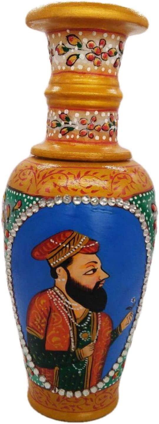 India Meets India Handicraft Flower Vase with Antique Mughal Design ...