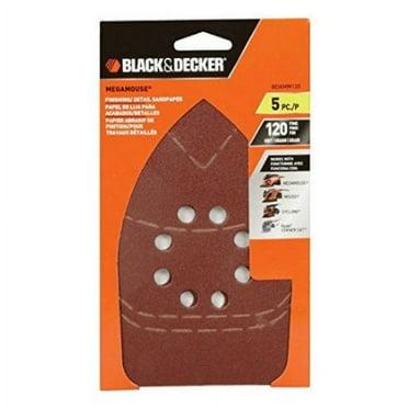 BLACK+DECKER BDAM120 5pk Mouse Sandpaper, 120G - Walmart.com