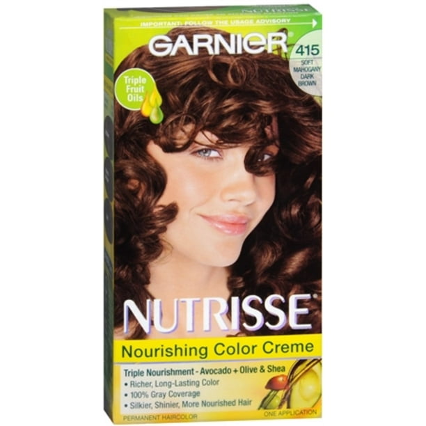 Garnier Nutrisse Haircolor - 415 Raspberry Truffle (Soft Mahogany Dark ...