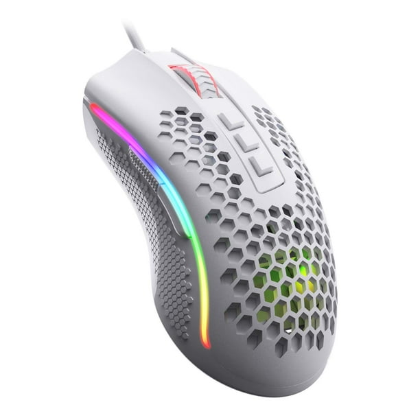 Mistaha M808 RGB Wired Gaming Mouse Skeletonized Honeycomb Shell USB ...