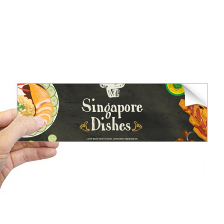 Singapore Famous Delicious Dishes Rectangle Bumper Sticker Notebook ...
