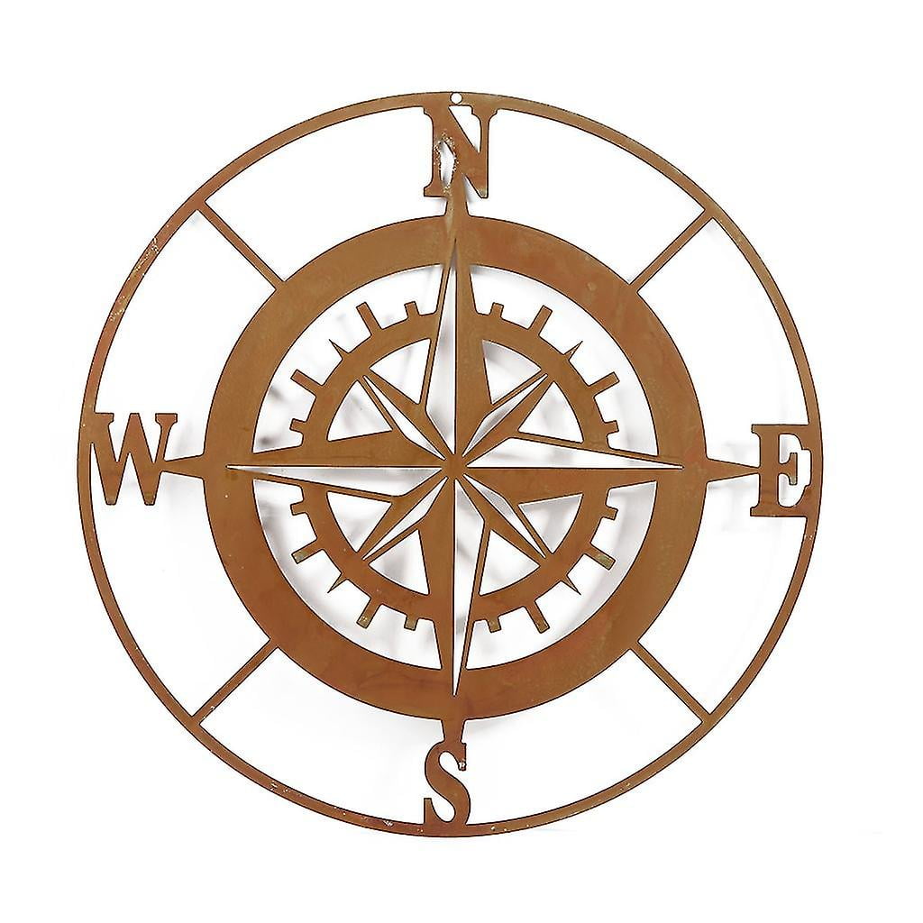 Click here for Vorcoy Rusty Round Compass Metal Iron Sculpture Oc... prices