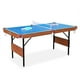 RACK Crux 55 in Folding Billiard/Pool Table (Blue 3-in-1 Multi Game ...