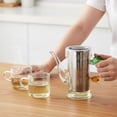 JWQFBC Tea Water Separation Pot Heat Resistant Glass Teapot with ...