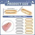 120Pcs 2 Colors 304 Stainless Steel Quick Link Connectors Oval Ring ...