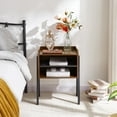 VECELO Side End Table Stackable Bedside Stand with 2-tier Open Storage ...