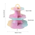 3-Tier Cardboard Cupcake Stand, Disposable Cake Stand for Party Dessert ...