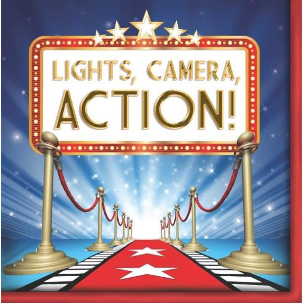 Party Creations Hollywood Lights Lunch Napkins, 16 Ct - Walmart.com