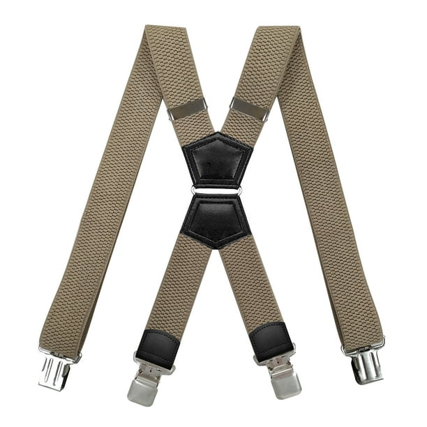 Men Utility Suspenders Adjustable Elastic Heavy Duty 1.5 Inch Wide X ...