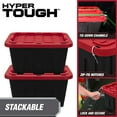 Hyper Tough Small Storage Bin, 12 Gallon Plastic Storage Container with ...