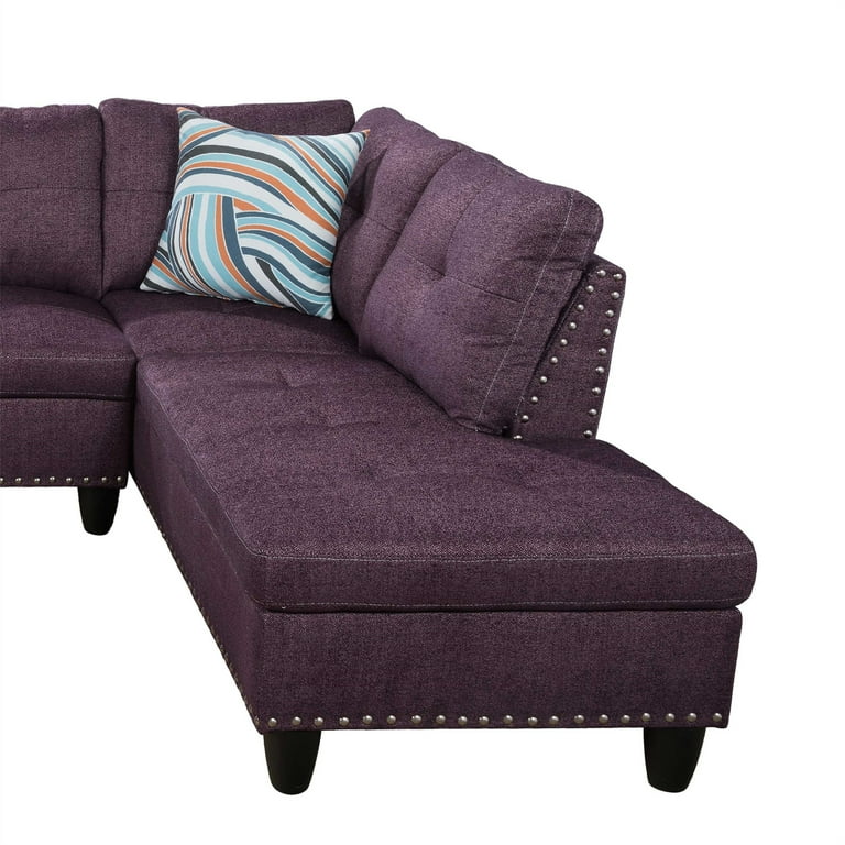 Purple Sectional Sofa Chaise | Cabinets Matttroy