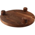 Walnut Wood Pedestal Stand,Decorative Wood Riser Round Vintage Display ...