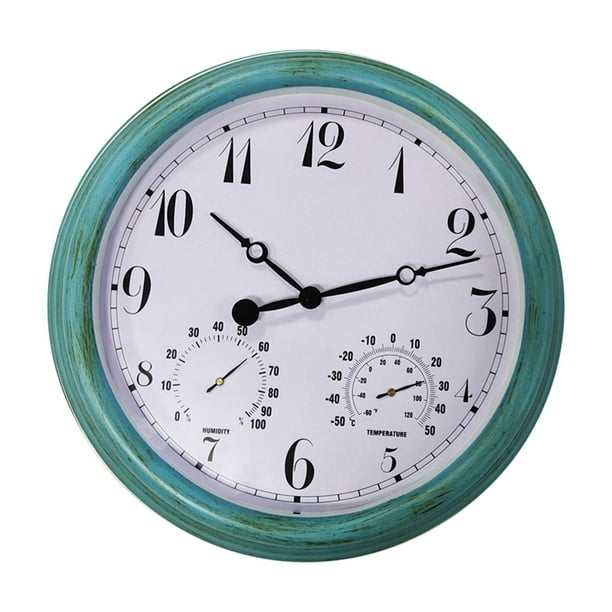 Outdoor Clock Creative Waterproof Wall Clock for Yard Greenhouse ...