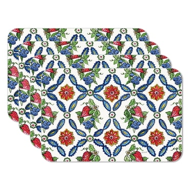 CounterArt "Blue Escape" 4-Pack Reversible Flexible Plastic Tabletop ...