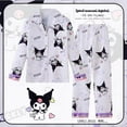 Anime Kawaii Sanrio Kuromi Children's Pajamas Set Girls Cute Long ...