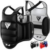 RDX TKD Chest Guard MMA Body Protector, Rib Shield Armor, Blue/Red, S/M ...