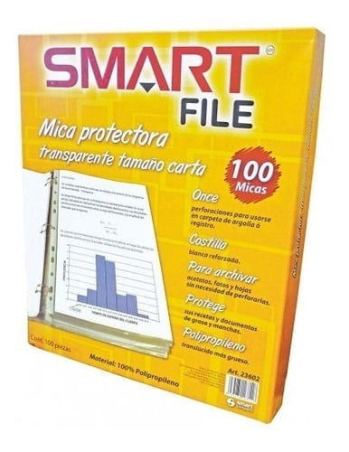 Mica Transparente Tamaño Carta C/100 Pzas. Smart | Walmart en línea