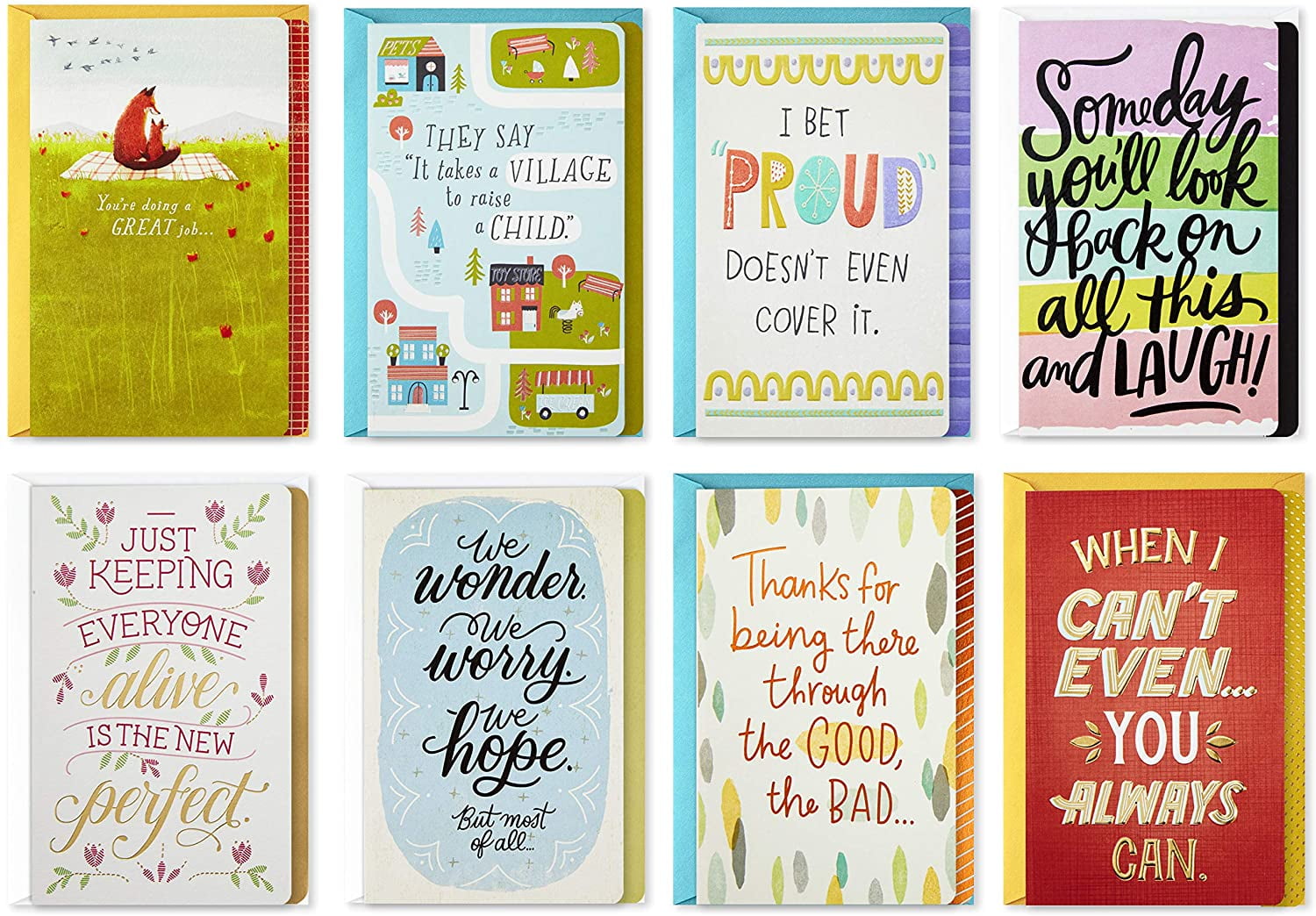 Hallmark Encouragement Cards for Parents Assortment (8 Cards with ...