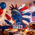 Patriotic Liberty 1776 Wooden Wall Plaque, 11.81 in Red White Blue ...