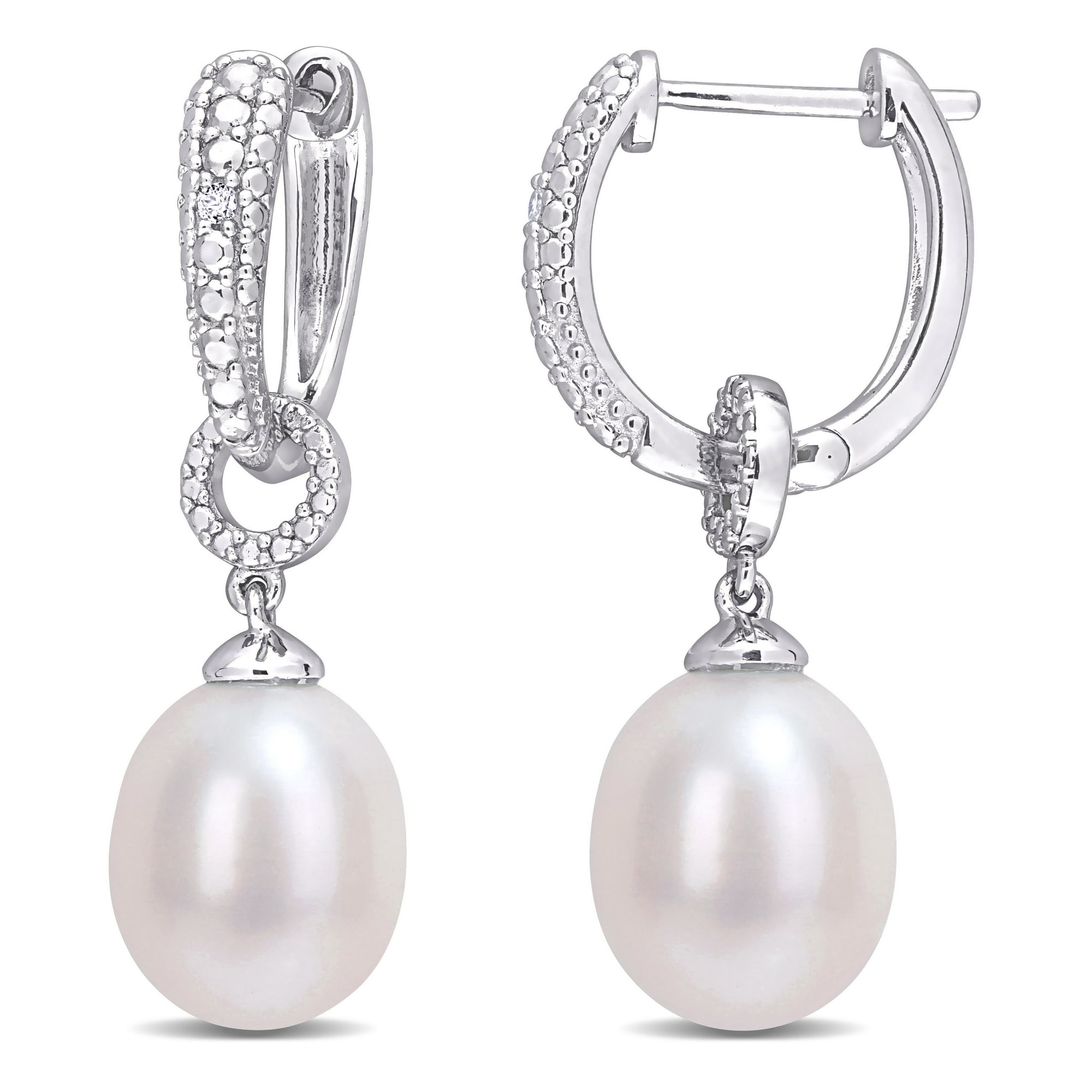 Click here for Miabella 8-8.5mm Freshwater Cultured Pearl And Dia... prices
