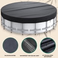 12ft Round Inflatable Solar Pool Cover, Heavy Duty Above Ground ...