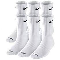Nike Unisex Dri-Fit Cushioned Crew Training Socks, Large, 6 Pair, White for Women - Walmart.com