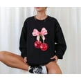 Cherry Coquette Cat Sweatshirt, Valentine's Day Shirt, Cat Mama Sweater ...
