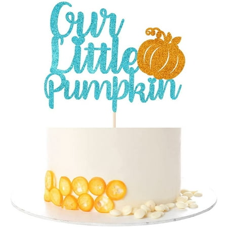 Our little pumpkin Cake Topper - Blue flash Cake Topper ,Baby Shower ...