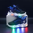 Kid Boys Light Up Mesh Sneakers Lace Up Breathable Non Slip Walking ...