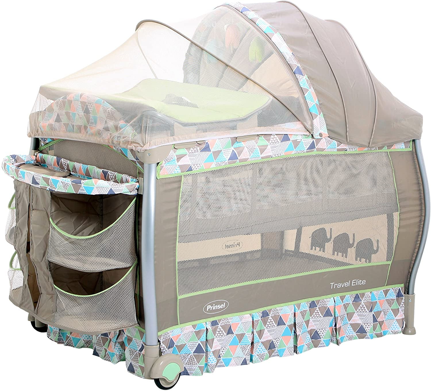Cuna Corral Prinsel Travel Elite Triangulos Beige | Walmart en línea
