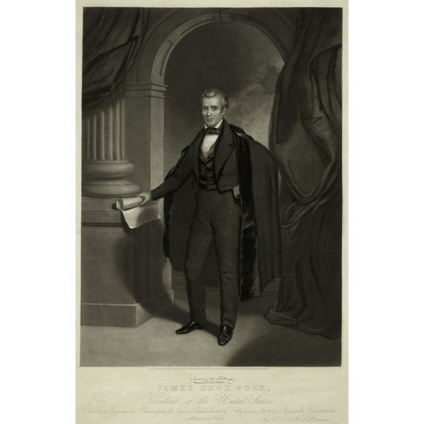 James Polk 1795-1849 President Of The United States. Engraving By J ...