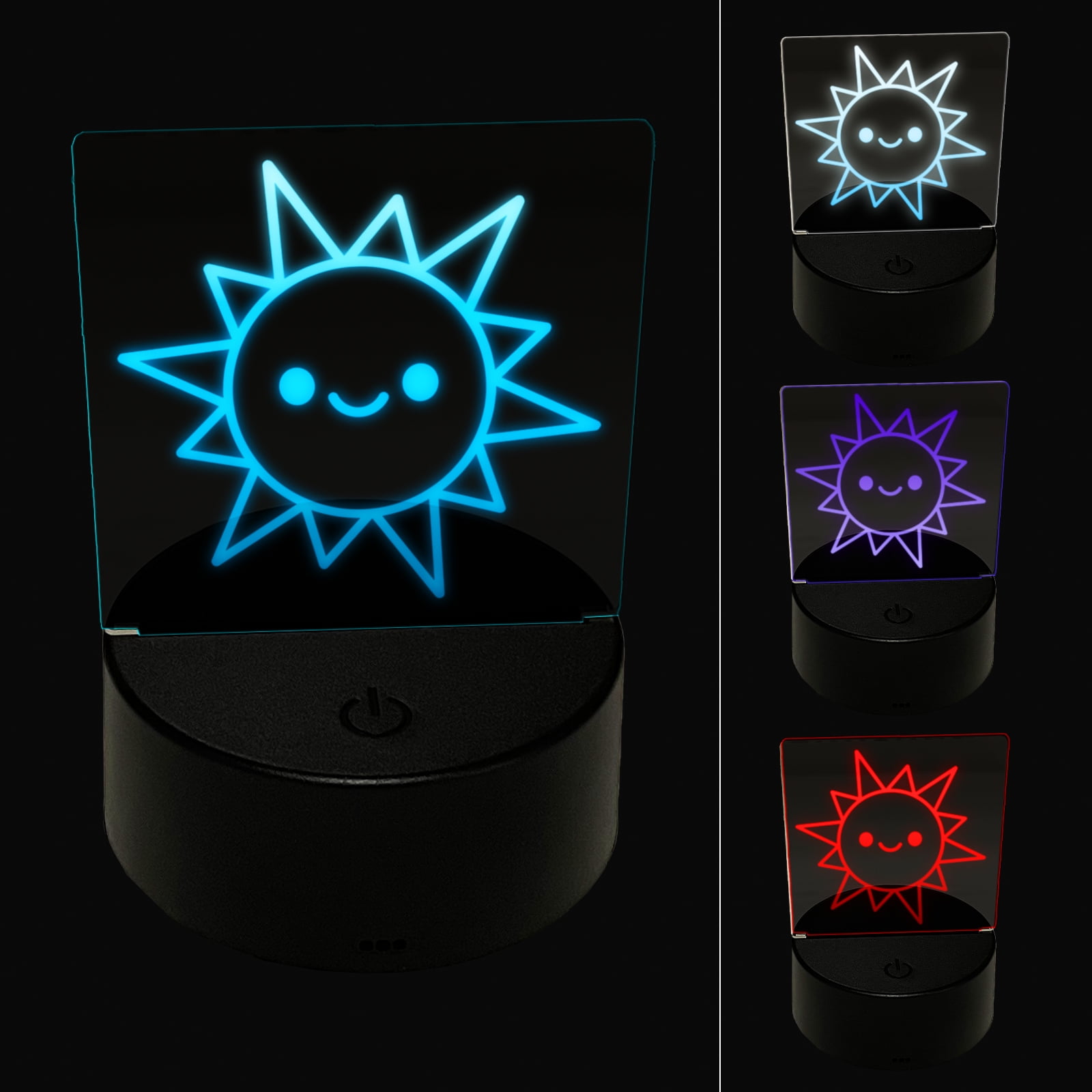 Smiling Sun Teacher Student LED Night Light Sign 3D Illusion Desk ...