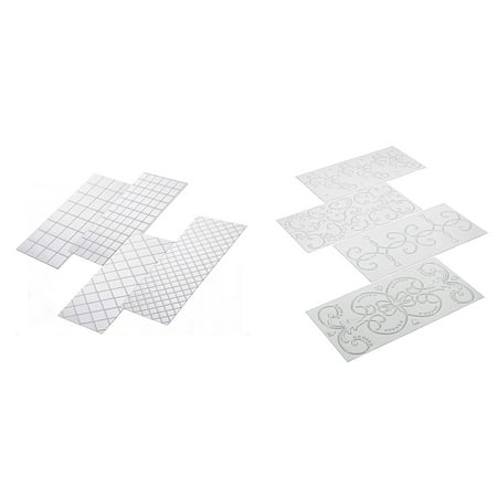 4pcs Multifunctional Plastic Clear Fondant Imprint Embosser Impression ...