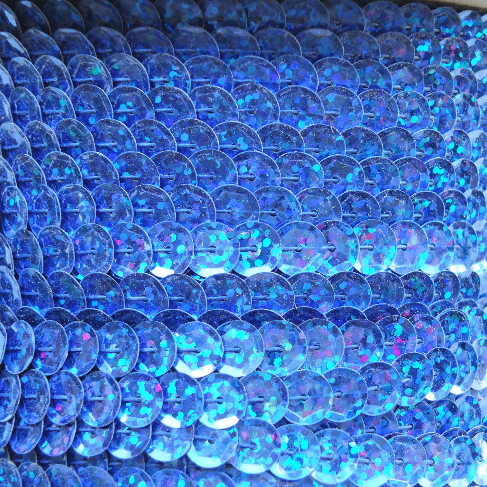 Royal Blue Single Row Trim Cup Sequins 8mm Center Stitched Hologram ...