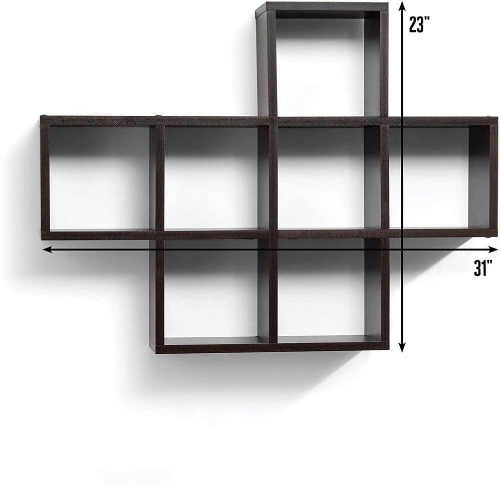 Buy Decorative Contemporary Modern Floating Wall Shelves with 7 Square ...
