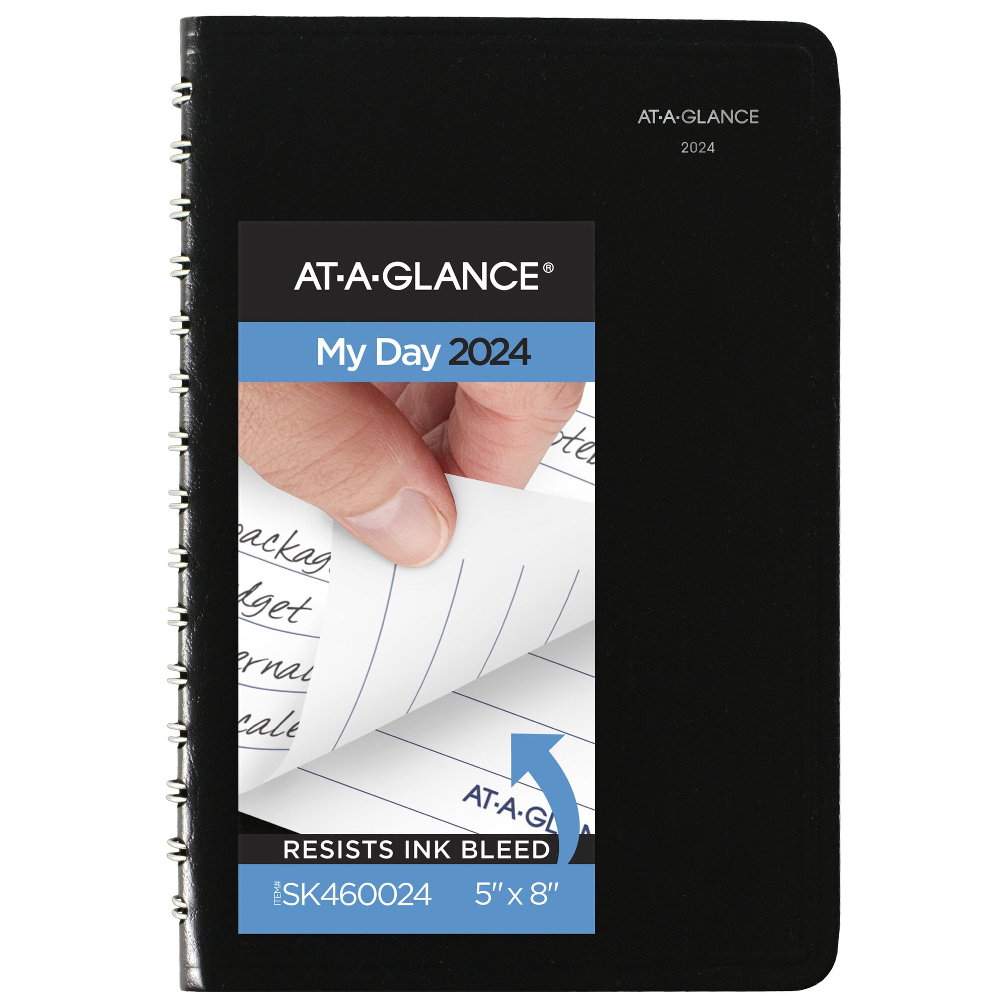 AT-A-GLANCE DayMinder 2024 Basic Daily Planner Black Small 5 x 8 ...