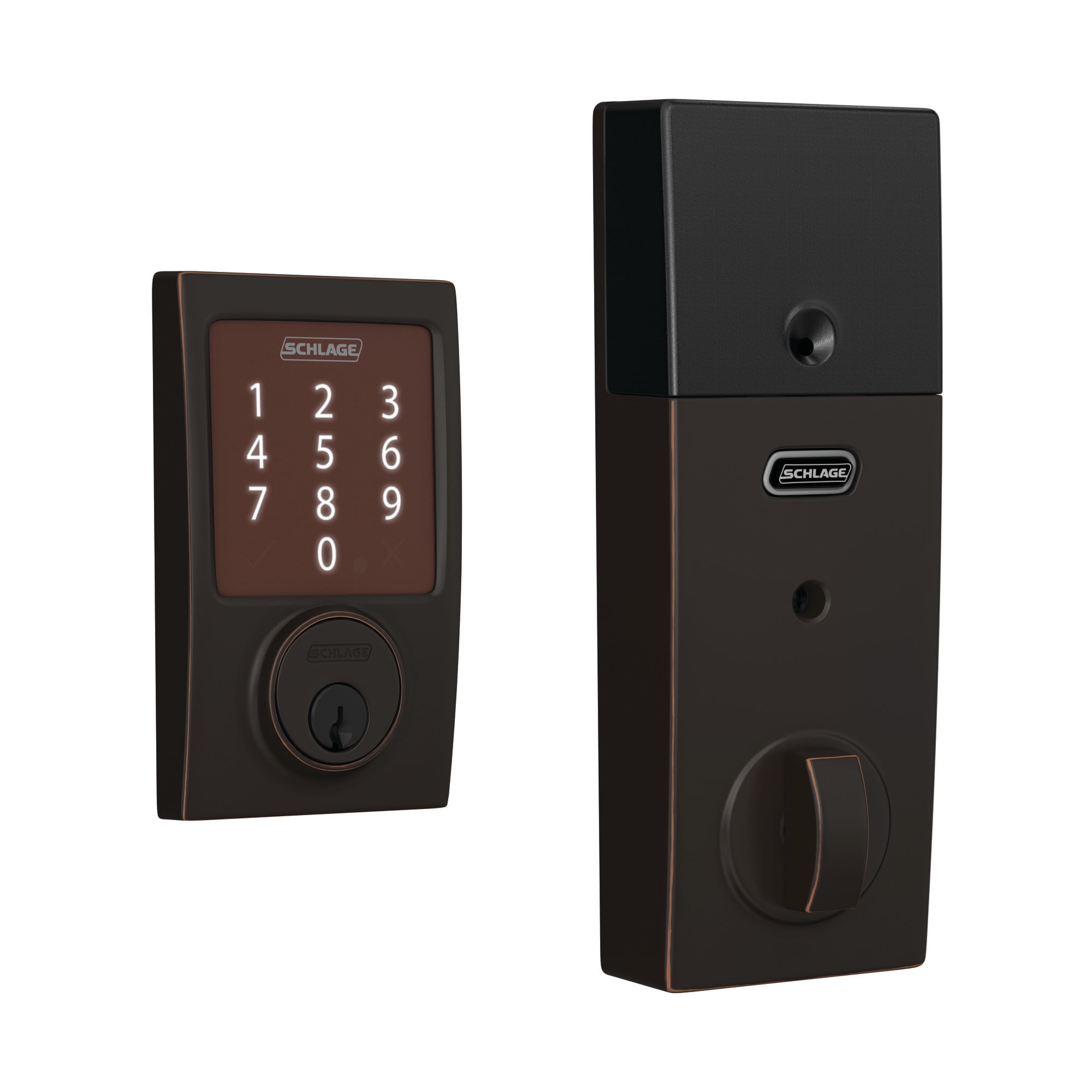 Schlage Be479-Cen Sense Century Touchscreen Smart Deadbolt - Bronze ...