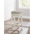Home Square Wood Backless Counter Stool in White Finish - Set of 3 ...