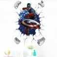3D Iron Man sticker - Decorative wall paper for hero dormitory living ...