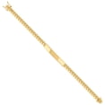 925 Sterling Silver Yellow-tone Mens ID Bracelet 7mm Wide ...