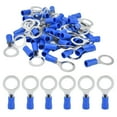 50Pcs Insulated Ring Terminals Electrical Wire Crimp Connectors Copper AWG12‑10 RV5.5-12 ...