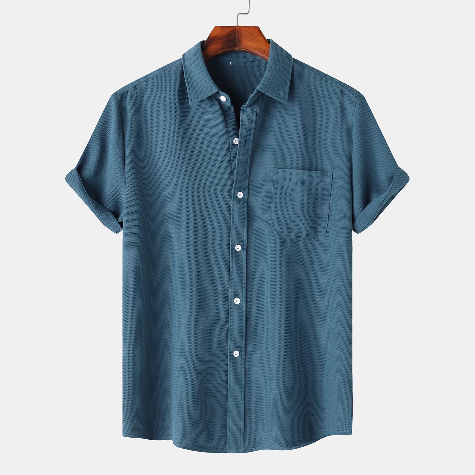 Click here for Lcziwo Mens Casual Waffle Shirts Short Sleeve Butt... prices