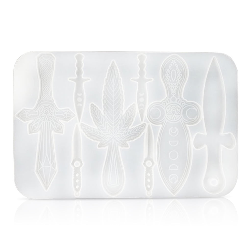 Linyer 8 Cavity Epoxy Resin Non-stick DIY Plaster Clay Wax Reusable ...