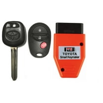 Toyota Car Transponder Chip Key 44D Dot with 3 Button Remote and ...