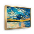Designart Cloudy Wide Open Sunset Over Ocean Horizon FLOAT FRAME WALL ...