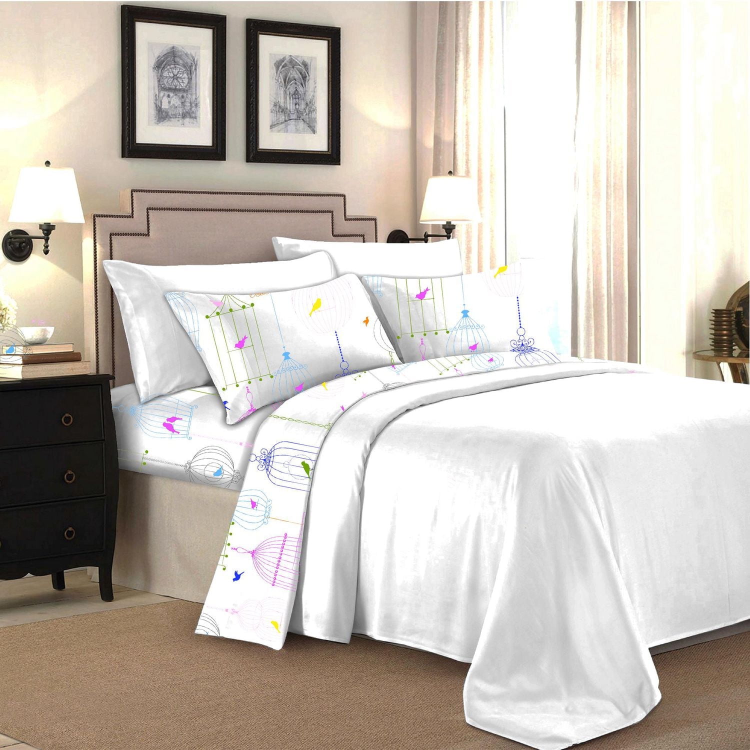 Click here for Johnson Home 200 Tc Bed Sheet Set - Printed Cotton... prices