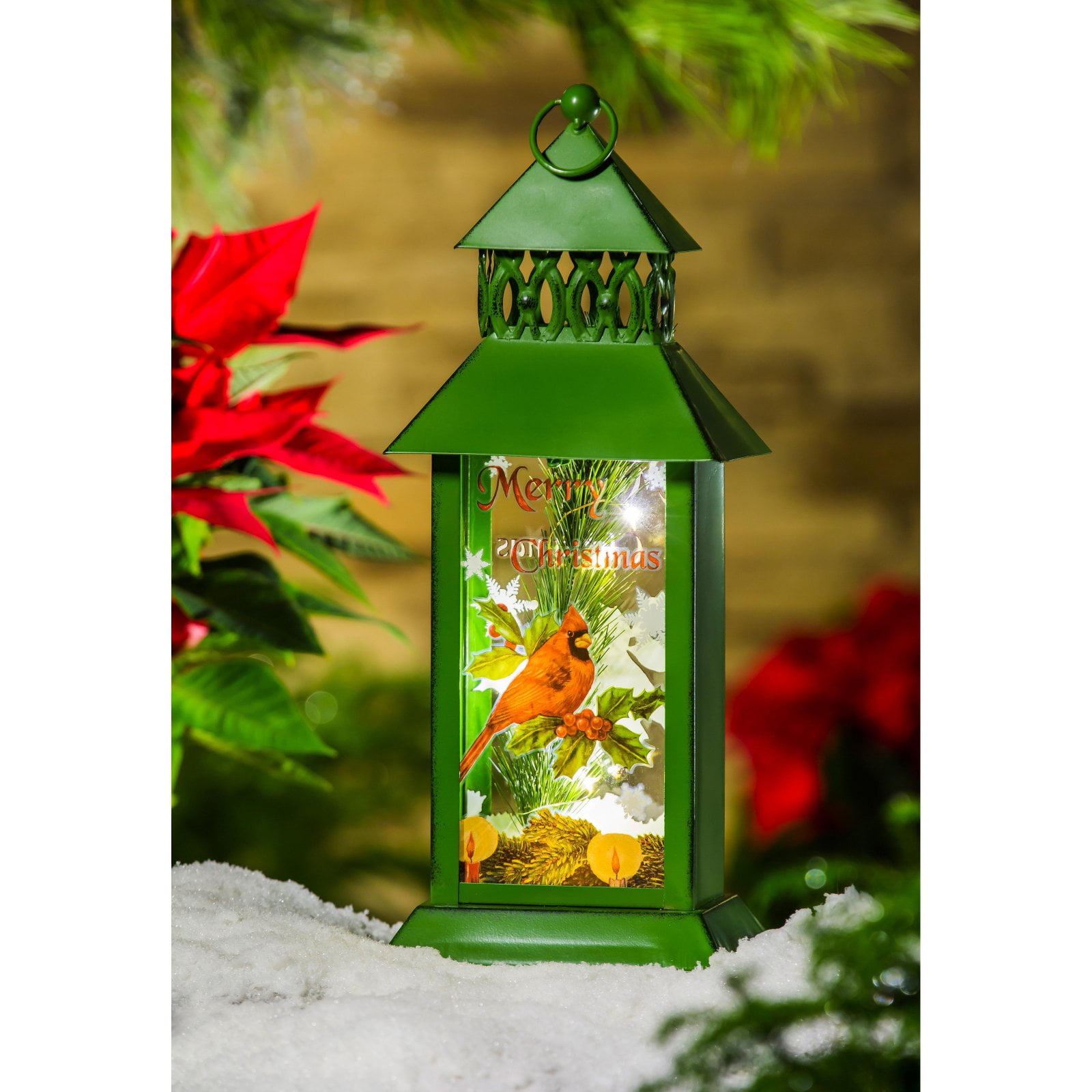 Evergreen Enterprises LED Battery-Powered Cardinal Foliage Hanging ...