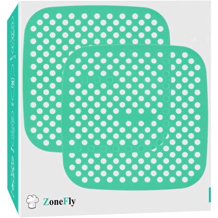 Original Silicone Air Fryer Liners Square - 8.5 Inch Reusable Non-Stick ...