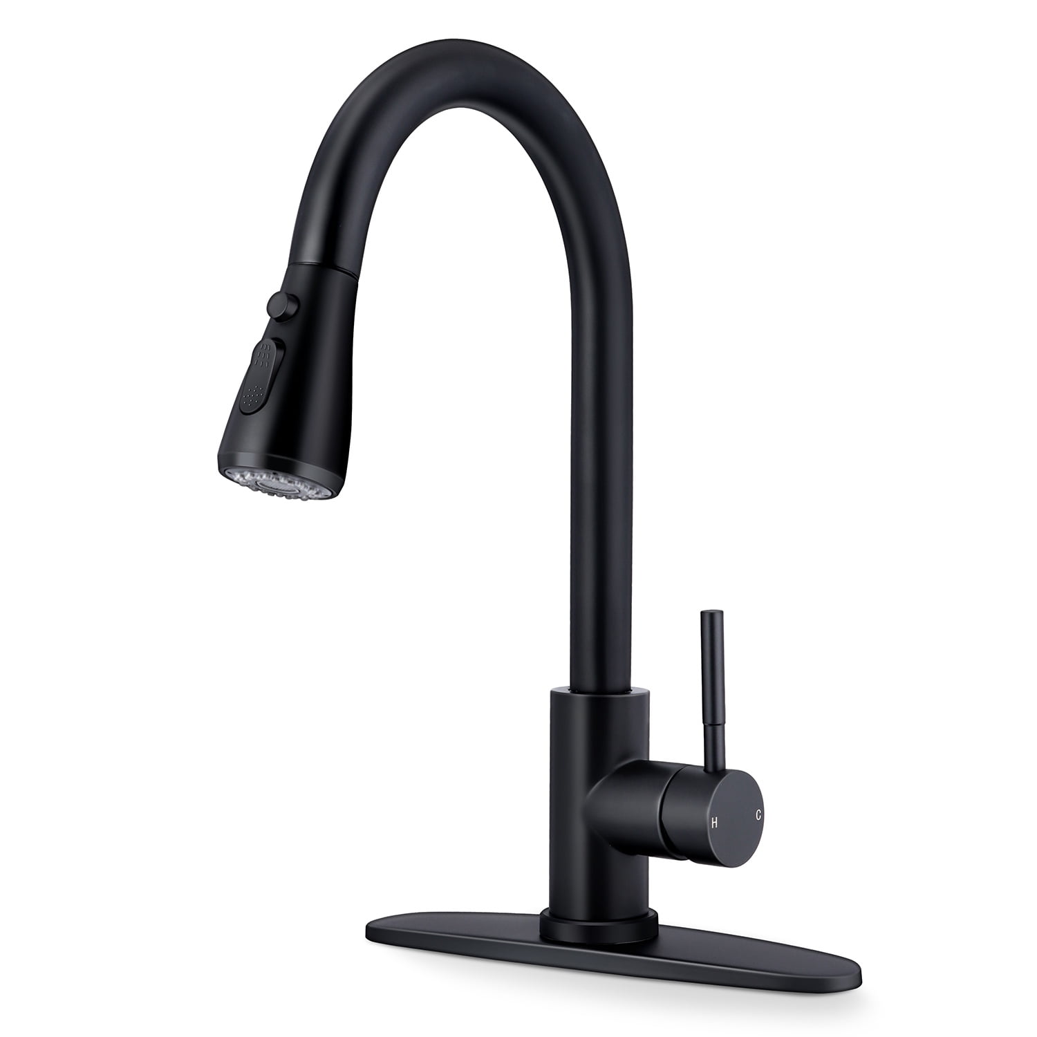 Vesteel Kitchen Sink Faucet with Pull Down Sprayer, 18/10 Stainless ...