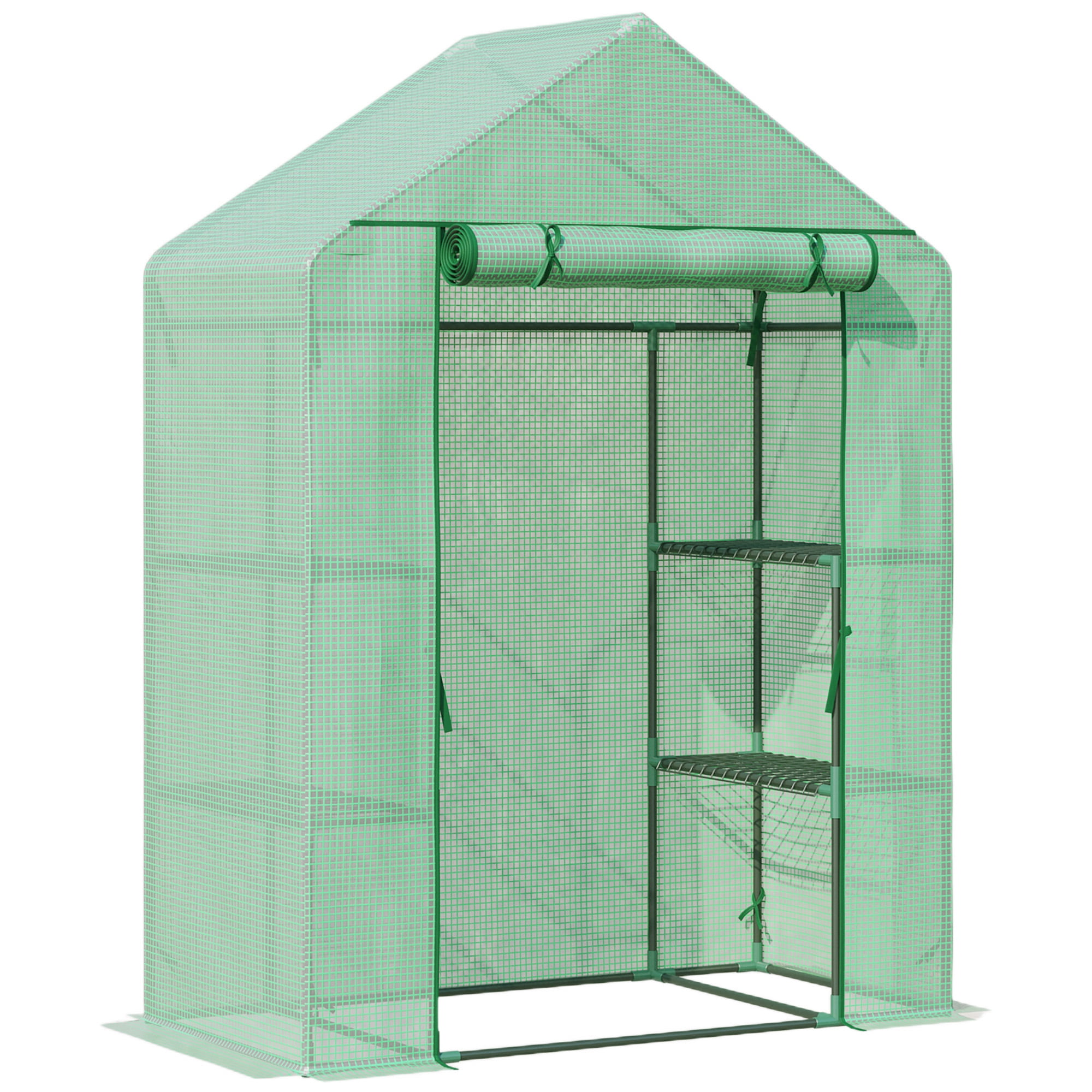 Click here for Outsunny 55 X 28 X 75 Walk-In Greenhouse  Green 55... prices